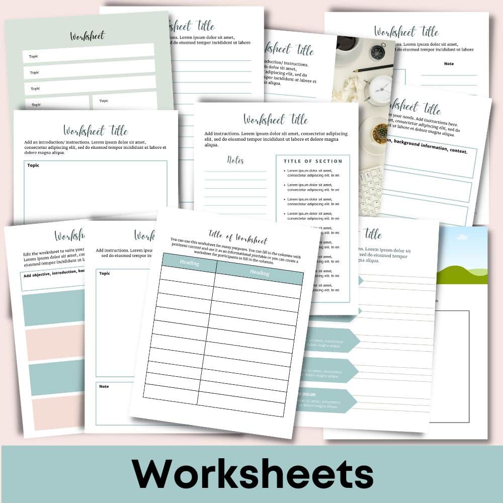 DIY Workbook Kit (Palette: Soft Tropics) | That PLR Girl