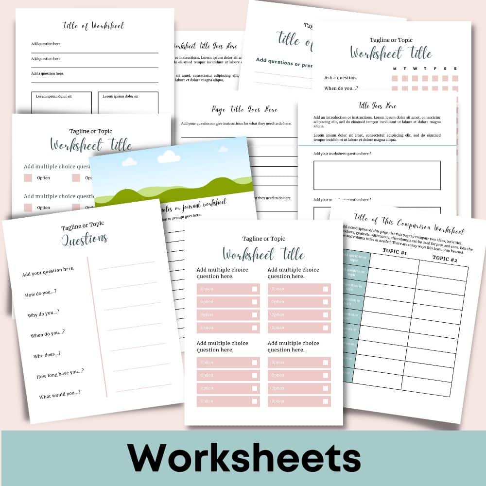 DIY Workbook Kit (Palette: Soft Tropics) | That PLR Girl